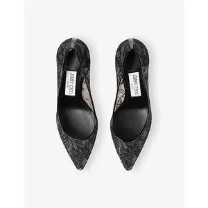 JIMMY CHOO Romy 85 Lace Pumps - Black