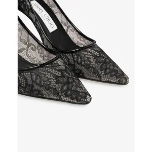 JIMMY CHOO Romy 85 Lace Pumps - Black