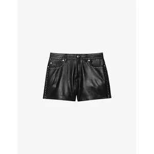 Zadig&Voltaire Stud-embellished Leather Shorts