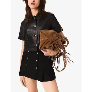 Maje Tailored Double-breasted Mini Skirt