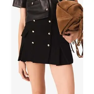Maje Tailored Double-breasted Mini Skirt