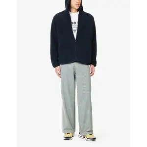 New Era Logo-embroidered Hooded Sherpa Jacket