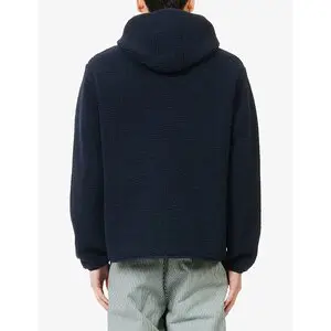 New Era Logo-embroidered Hooded Sherpa Jacket