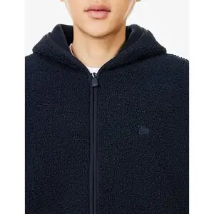 New Era Logo-embroidered Hooded Sherpa Jacket