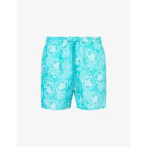 Vilebrequin Moorea Printed Swim Shorts Vert Disco