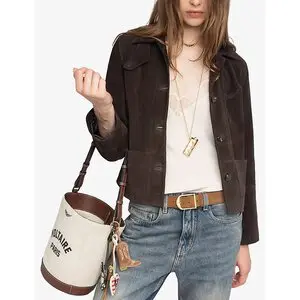 Zadig&Voltaire Lessa Suede Jacket - Dark Chocolate