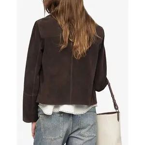 Zadig&Voltaire Lessa Suede Jacket - Dark Chocolate