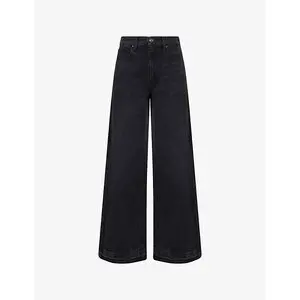Paige Cameron 34" Wide-leg High-rise Jeans - Boho Black