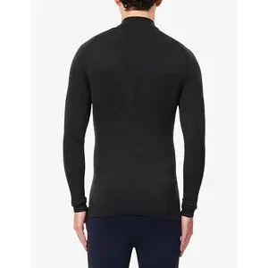 Falke Tech Quarter-zip Stretch-wool Blend Top