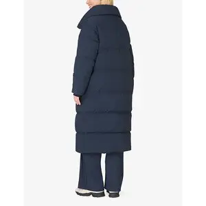 Sweaty Betty Shell-down Puffer Coat - French Navy Blue