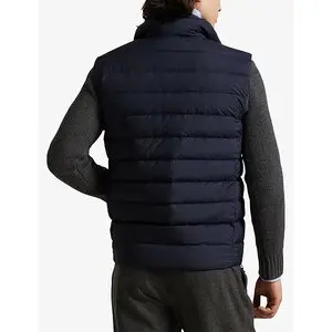 Polo Ralph Lauren Logo-embroidered Down Gilet - Navy