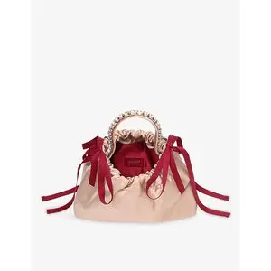 JIMMY CHOO Drawstring Mini Top Handle Shoulder Bag