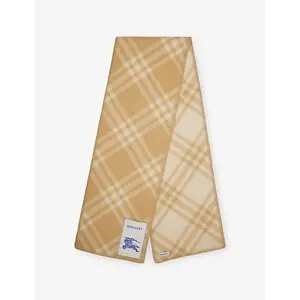 Burberry Check Wool Scarf - Sand
