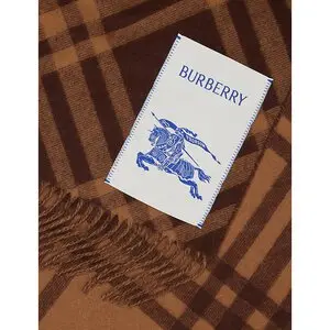 Burberry Check Cashmere Scarf - Treacle Brown