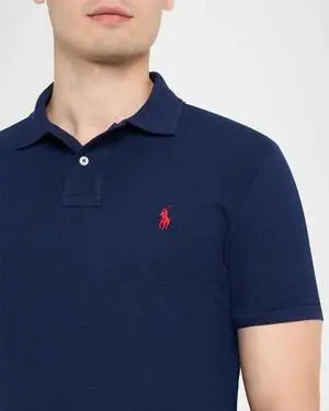 Polo Ralph Lauren Apos;s Custom Slim Fit Soft Cotton Polo Shirt - Blue
