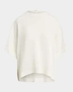 Ralph Lauren Oversize Satin Tee - Cream