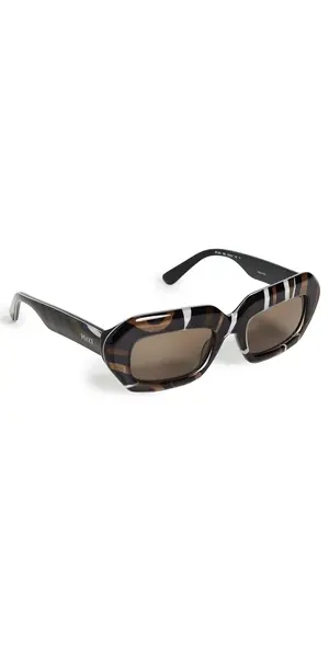 Emilio Pucci Square Sunglasses - Animal/brown