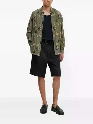 SUNFLOWER Floral-appliqué Long-sleeve Shirt
