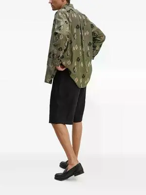 SUNFLOWER Floral-appliqué Long-sleeve Shirt