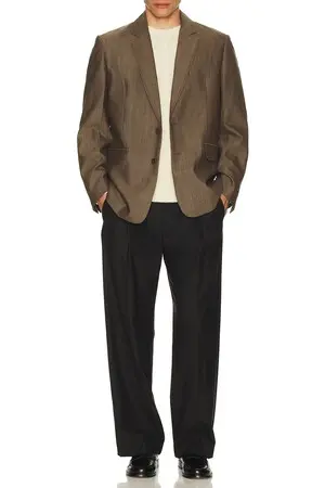 PERCIVAL Grounds Tailored Blazer In Brown