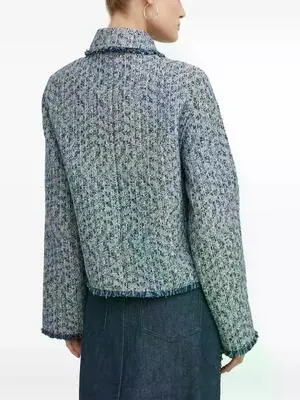 SAMSOE SAMSOE Tweed-effect Zip-up Jacket