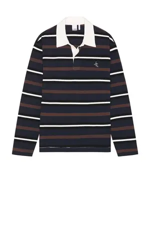 LE PERE Long Sleeve Rugger In Blue