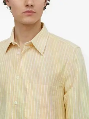 SAMSOE SAMSOE Striped-pattern Chest-pocket Shirt