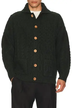 BEAMS Alan Patchwork Cardigan