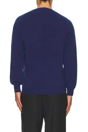 BEAMS Crew 9g Sweater - Blue