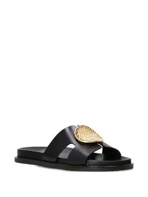 KOTRIS SANDALS Leather Medallion Sandals