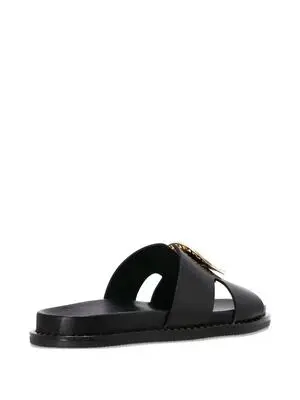 KOTRIS SANDALS Leather Medallion Sandals