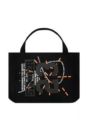 SP5DER Printed Tote - Black