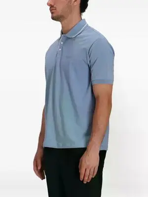 Armani Exchange Contrasting Piping Polo Shirt - Blue