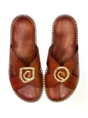 KOTRIS SANDALS Leather Embellished Sandals
