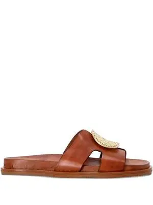 KOTRIS SANDALS Medal-embellished Leather Sandals