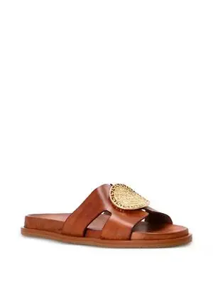 KOTRIS SANDALS Medal-embellished Leather Sandals