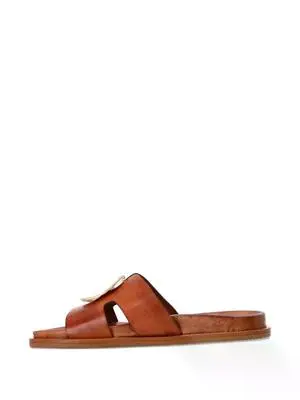 KOTRIS SANDALS Medal-embellished Leather Sandals