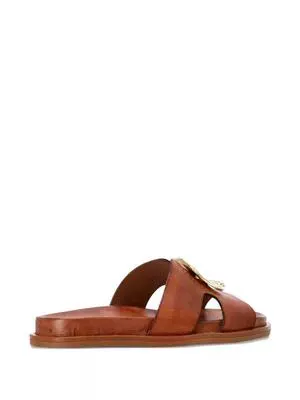 KOTRIS SANDALS Medal-embellished Leather Sandals