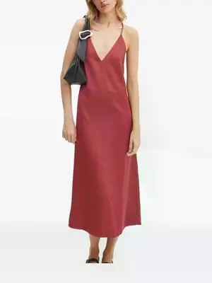 Stine Goya V-neck Ruffled Dress - Red