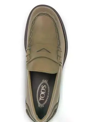 TOD'S Leather Loafers - Green