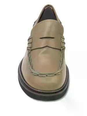 TOD'S Leather Loafers - Green