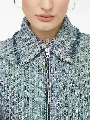 SAMSOE SAMSOE Tweed-effect Zip-up Jacket
