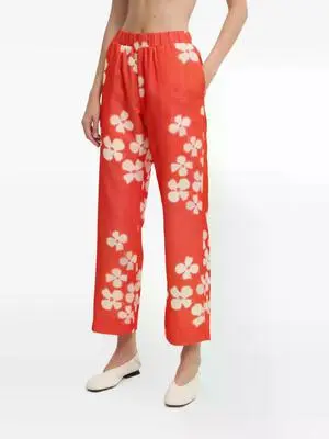 Stine Goya Floral-pattern Trousers - Red