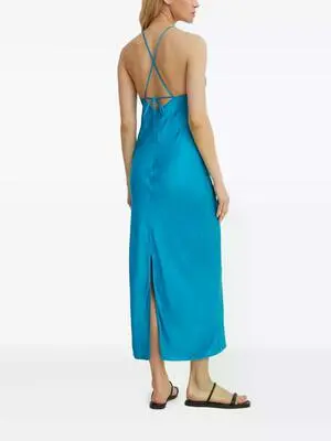 SAMSOE SAMSOE Halterneck Open-back Midi Dress