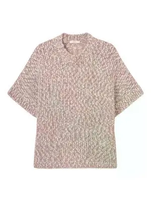 Fedeli Speckled Short-sleeve Sweater