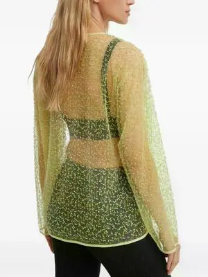 SAMSOE SAMSOE Beaded Long-sleeve Blouse