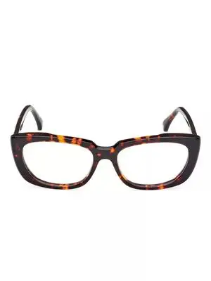 Max Mara Rectangle-frame Eyeglasses - Brown