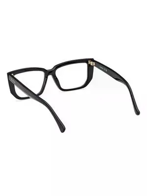 Max Mara Logo-lettering Rectangle Frame Glasses