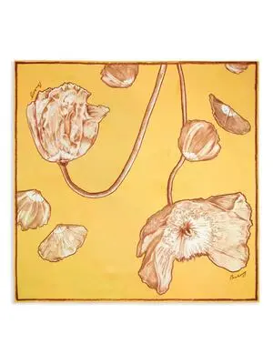 Burberry Silk Scarf - Yellow