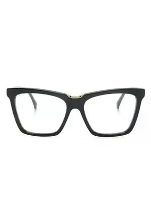 Max Mara Logo-print Rectangle-frame Glasses